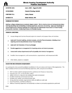 Finance Intern Job Description 2021 – IHDA