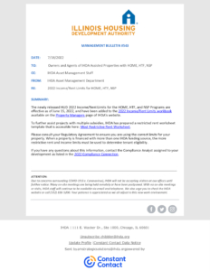 MB 543 – 2022 Income Rent Limits – HOME, HTF, NSP 7.18.22 – IHDA