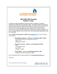 2024-2025 QAP Summits – Register Today! – IHDA
