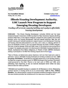 Illinois Housing Development Authority, LISC Launch New Program to ...
